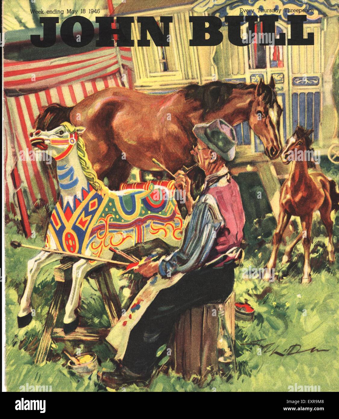 1950s UK John Bull Magazine Cover Stock Photo - Alamy