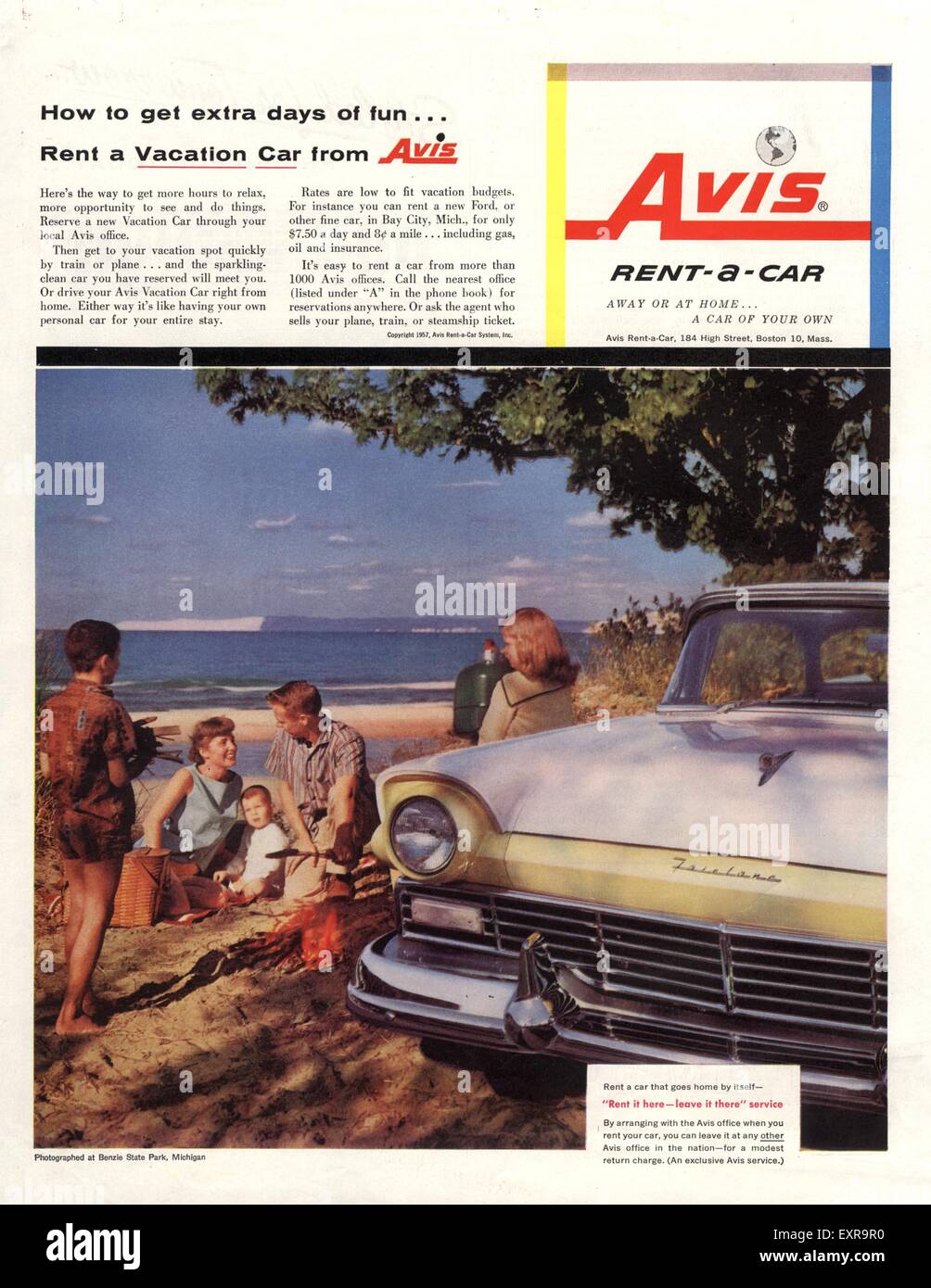 1950s USA Avis Magazine Advert Stock Photo - Alamy