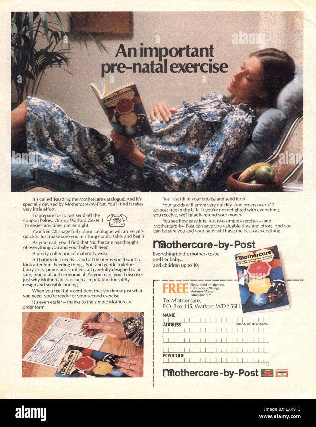 1970s UK Mothercare Magazine Advert Stock Photo - Alamy
