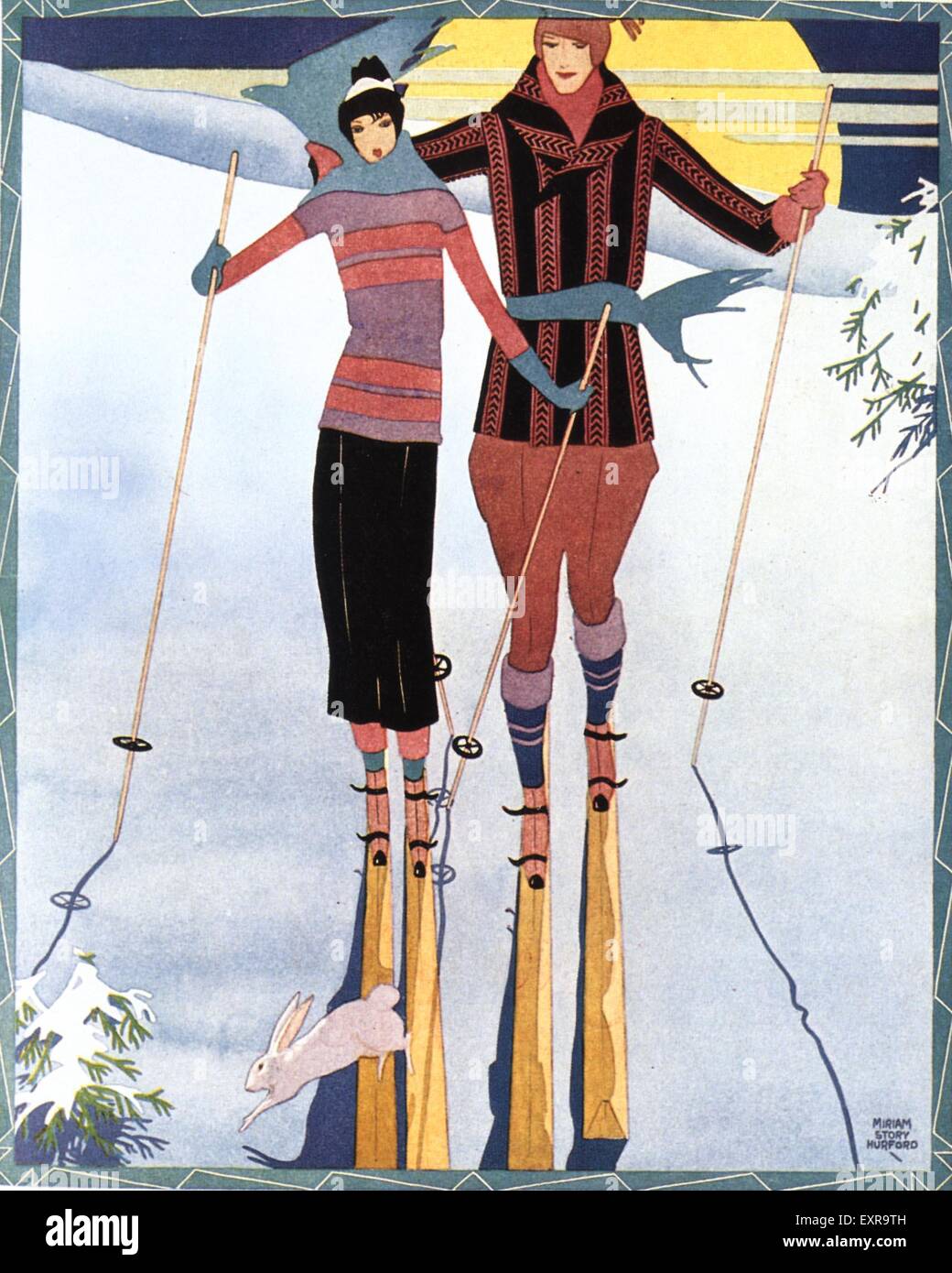 1920s UK Winter Sports Magazine Plate Stock Photo - Alamy