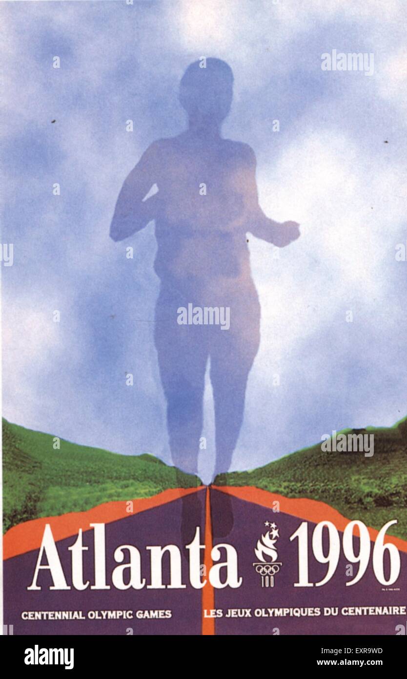 1990s USA Olympic Games Poster Stock Photo - Alamy