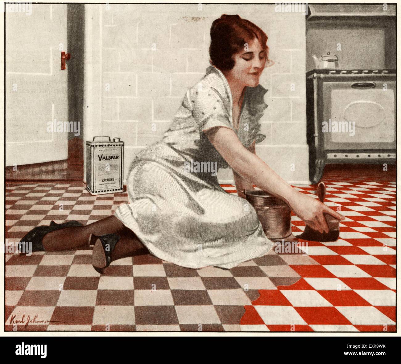 1920s USA Housework Magazine Advert (detail Stock Photo - Alamy
