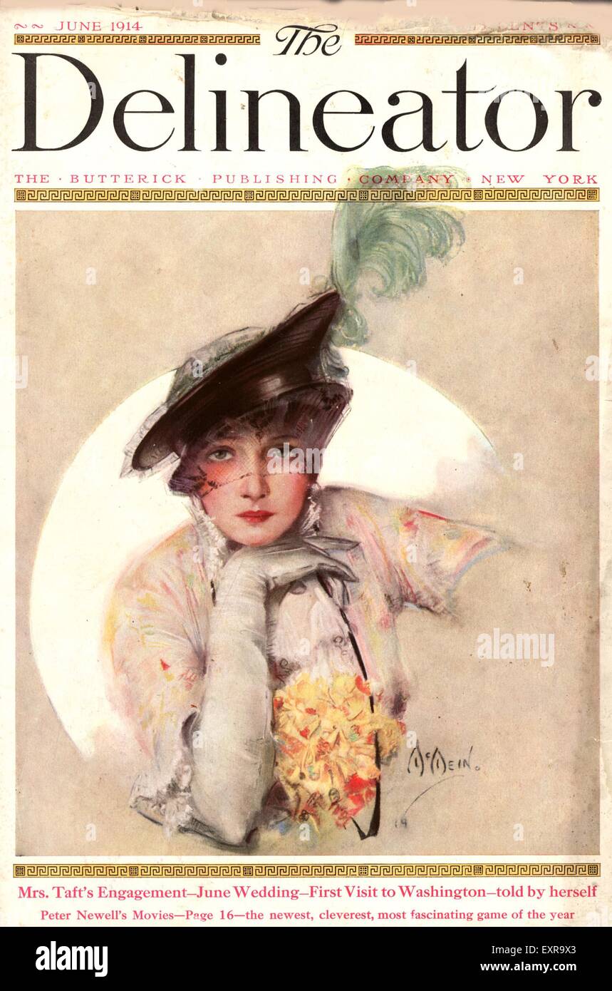 1910s USA The Delineator Magazine Cover Stock Photo - Alamy