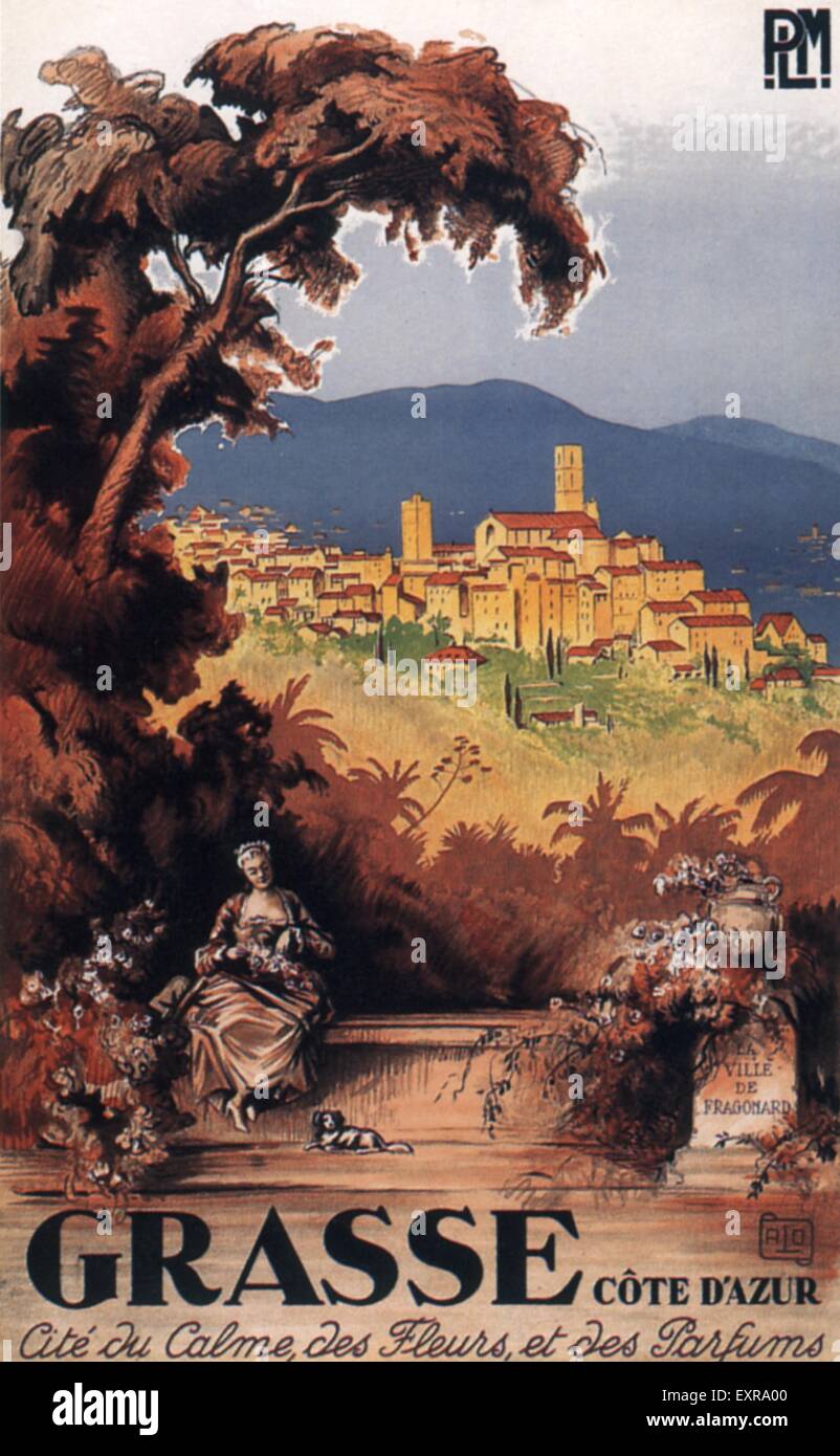 Grasse travel poster hi-res stock photography and images - Alamy