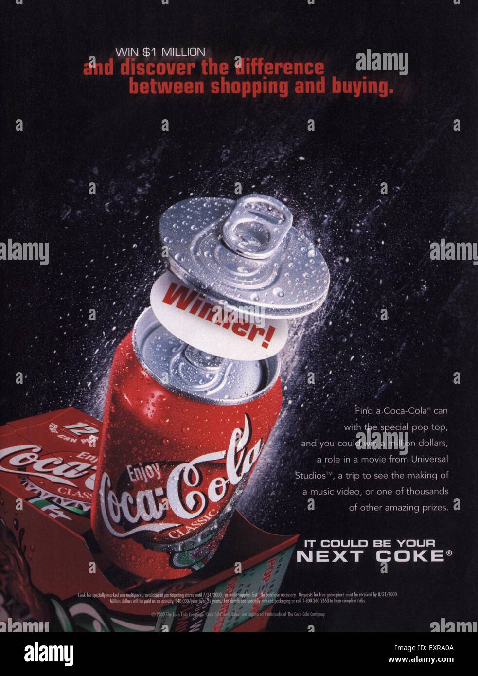 2000s USA Coca-Cola Magazine Advert Stock Photo - Alamy