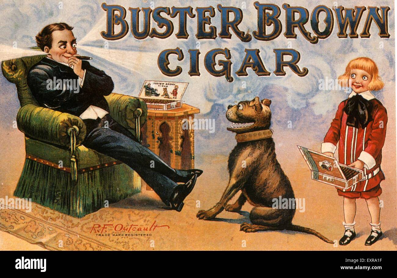 1900s USA Buster Brown Magazine Advert Stock Photo - Alamy