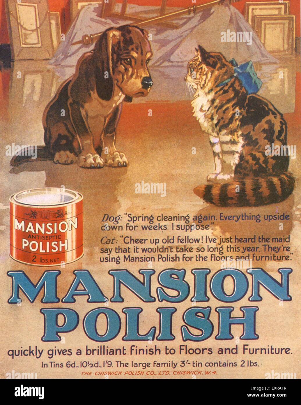 1920s UK Mansion Polish Magazine Advert Stock Photo - Alamy