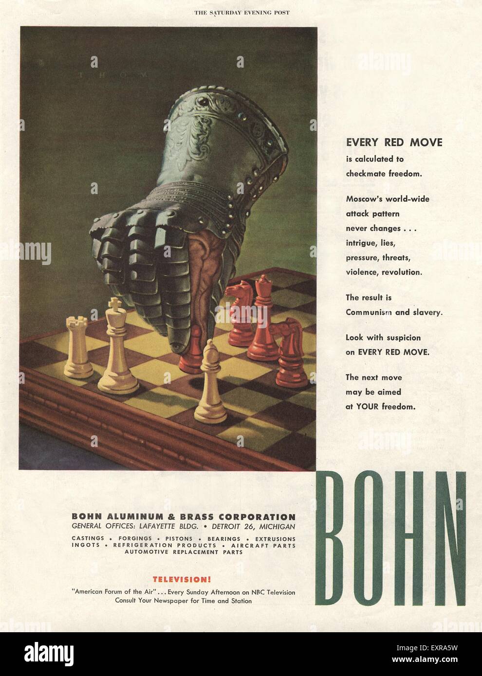 1950s USA Bohn Magazine Advert Stock Photo - Alamy