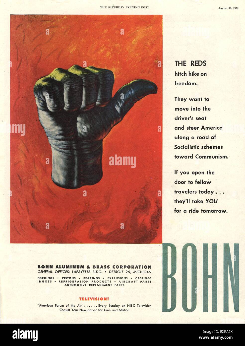 1950s USA Bohn Magazine Advert Stock Photo - Alamy