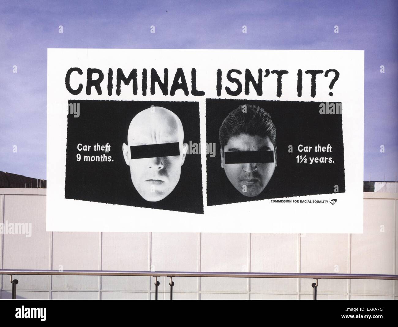 1990s UK The Commission for Racial Equality Magazine Advert Stock Photo ...