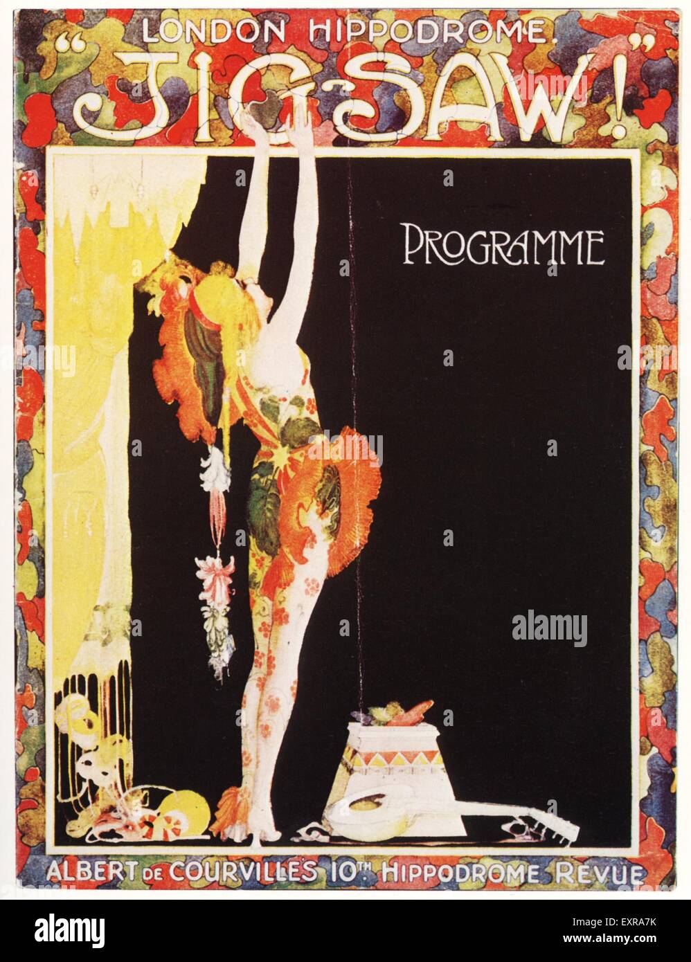 1930s UK Jigsaw London Hippodrome Magazine Cover Stock Photo - Alamy