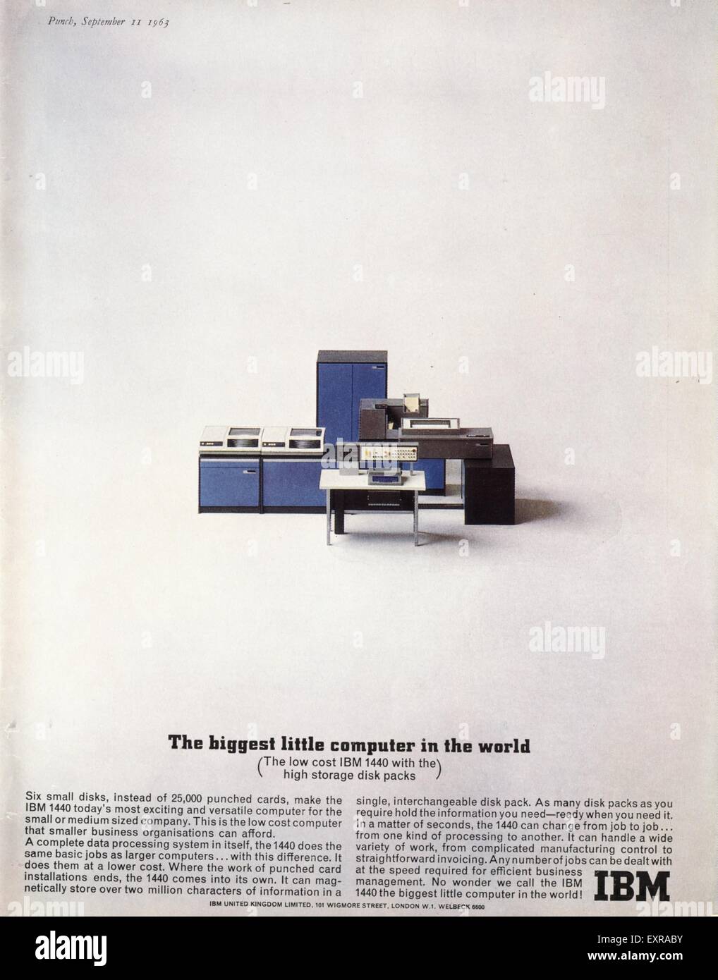 1960s UK IBM Magazine Advert Stock Photo - Alamy