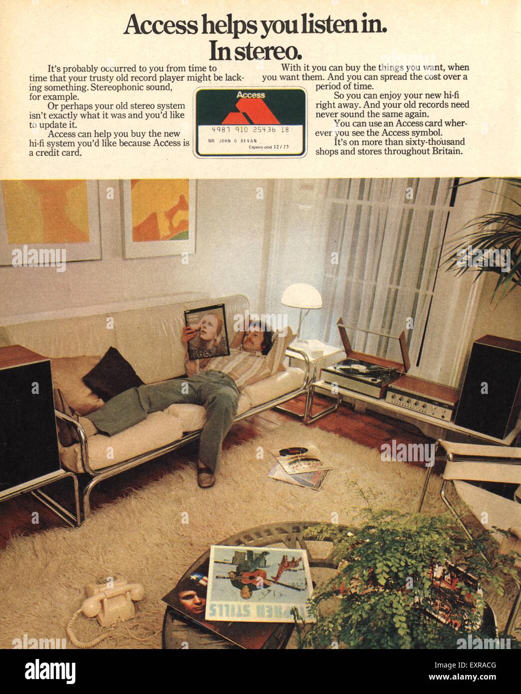 1980s UK Access Credit Cards Magazine Advert Stock Photo - Alamy