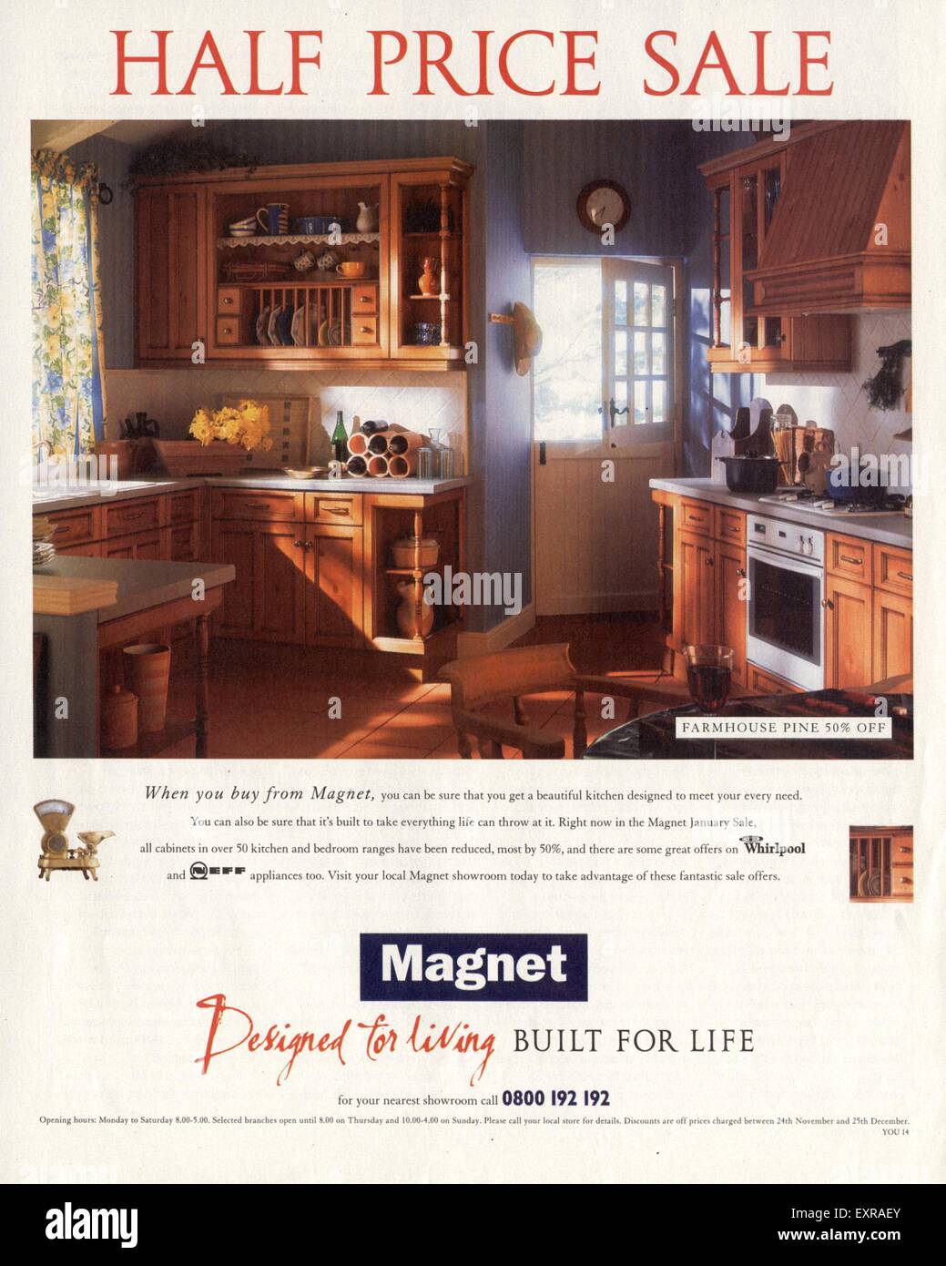 1990s UK Magnet Half Price Sale Magazine Advert Stock Photo - Alamy