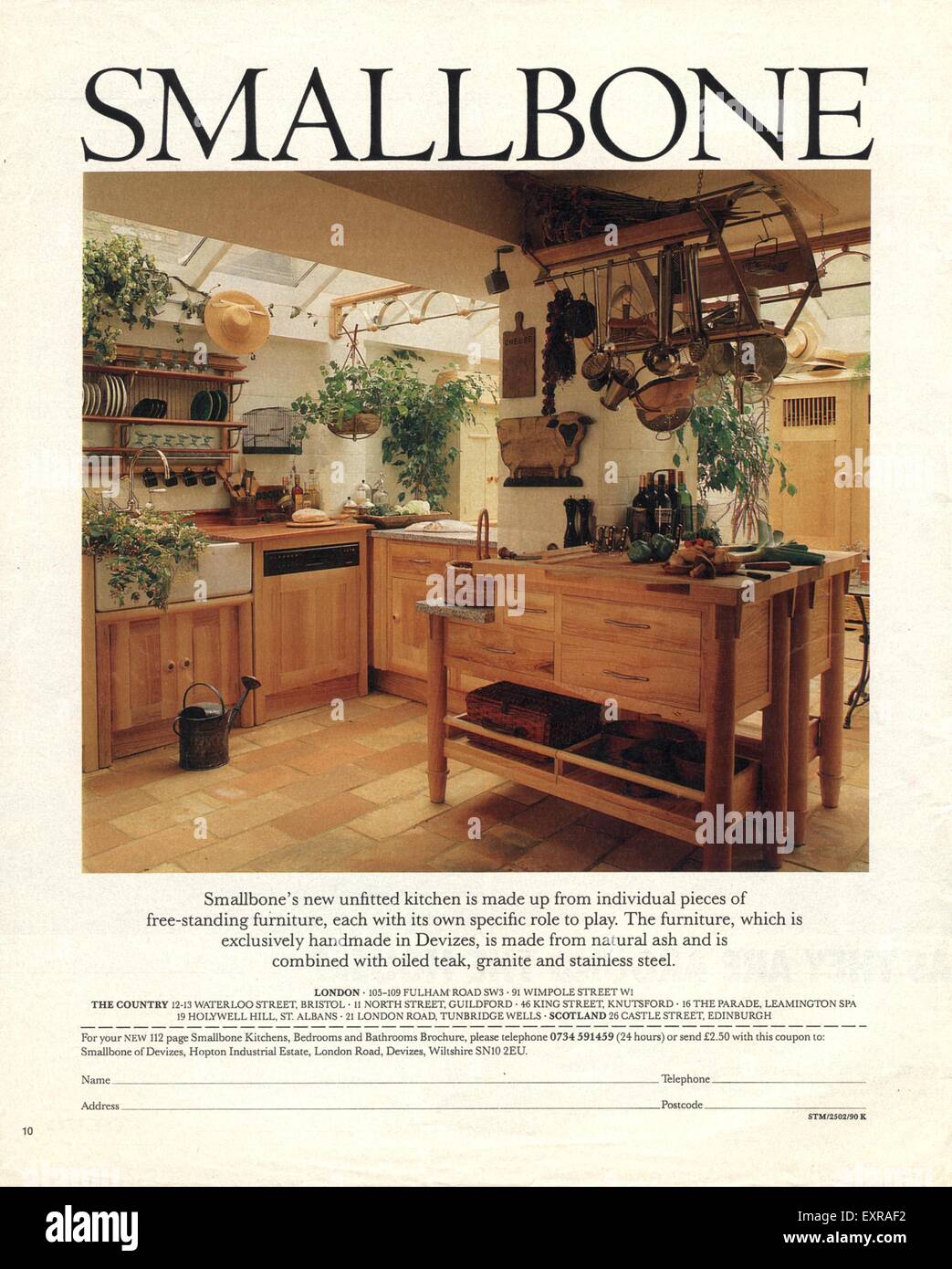 1990s UK Smallbone Magazine Advert Stock Photo - Alamy