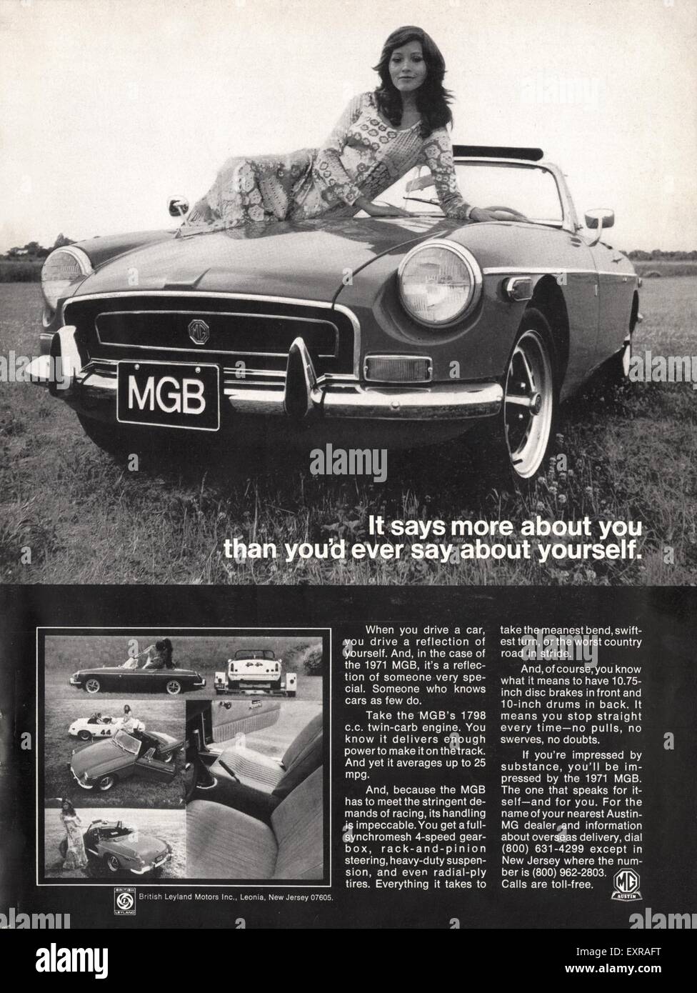 1970s USA MG BGT Magazine Advert Stock Photo - Alamy