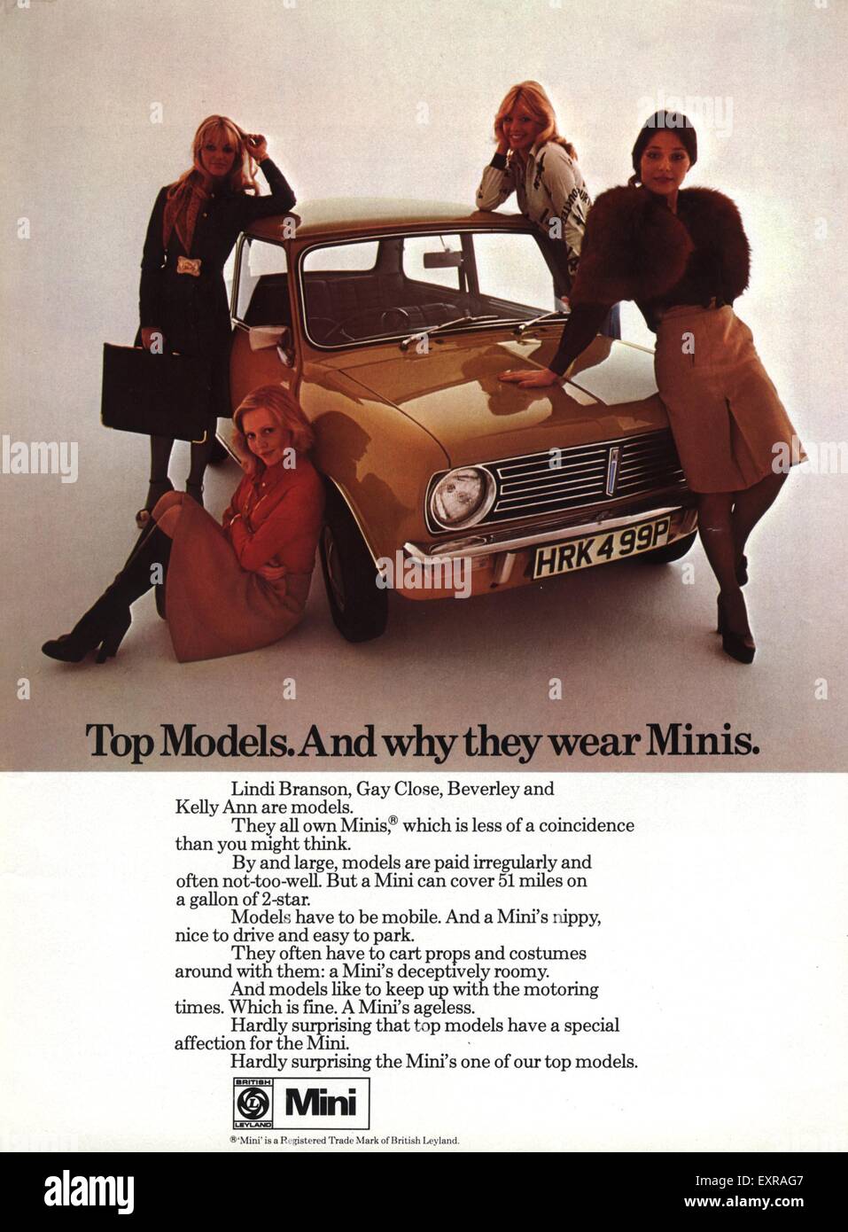1970s UK Mini Magazine Advert Stock Photo - Alamy