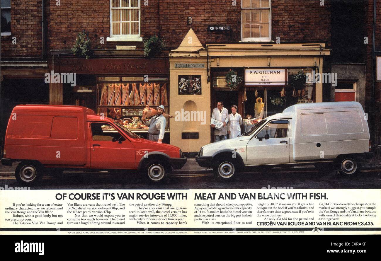 1980s UK Citroen Magazine Advert Stock Photo - Alamy