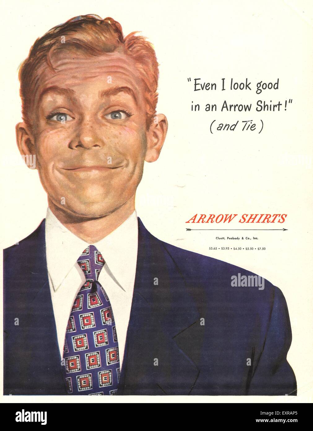 1950s USA Arrow Magazine Advert Stock Photo - Alamy