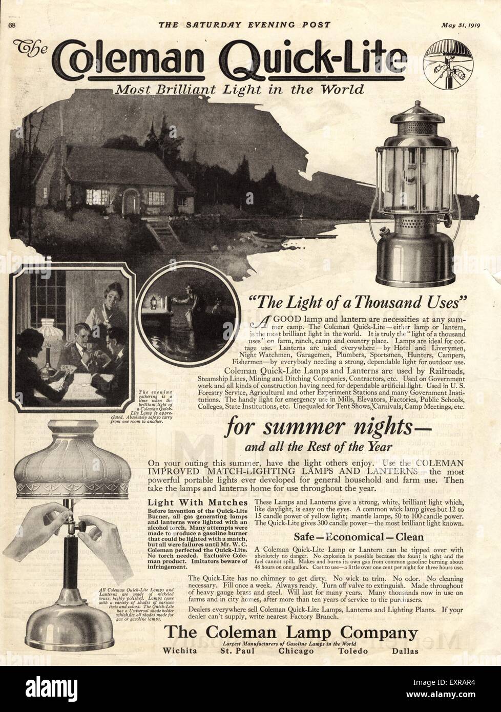Coleman advert hi-res stock photography and images - Alamy