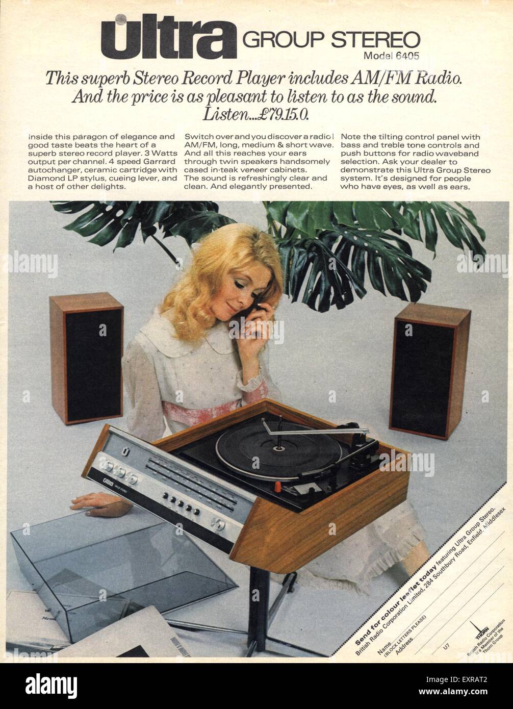 1970s UK Ultra Magazine Advert Stock Photo - Alamy