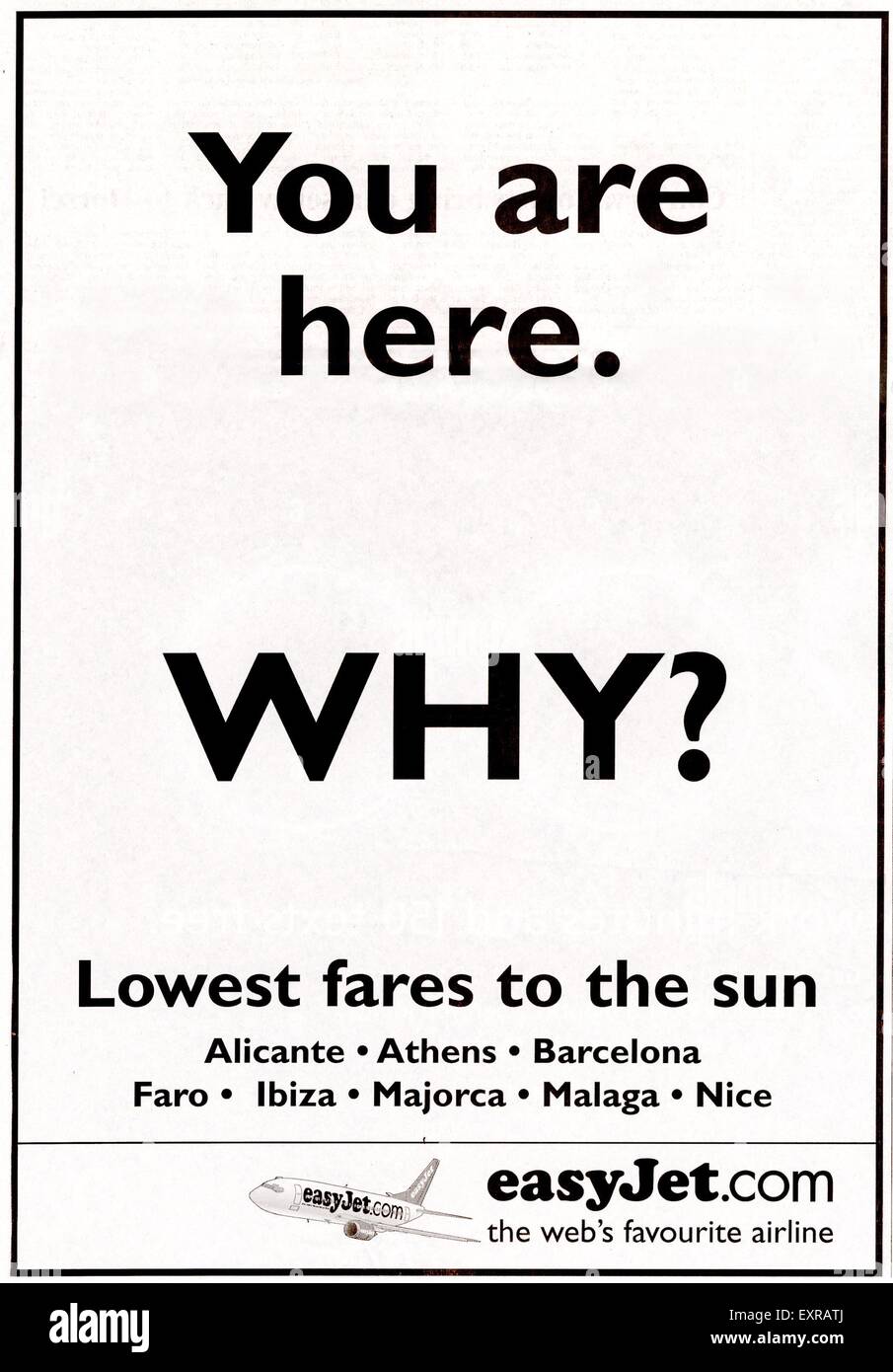 2000s UK Easyjet Airlines Newspaper Advert Stock Photo - Alamy