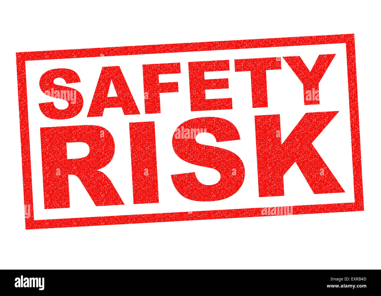 SAFETY RISK red Rubber Stamp over a white background Stock Photo - Alamy