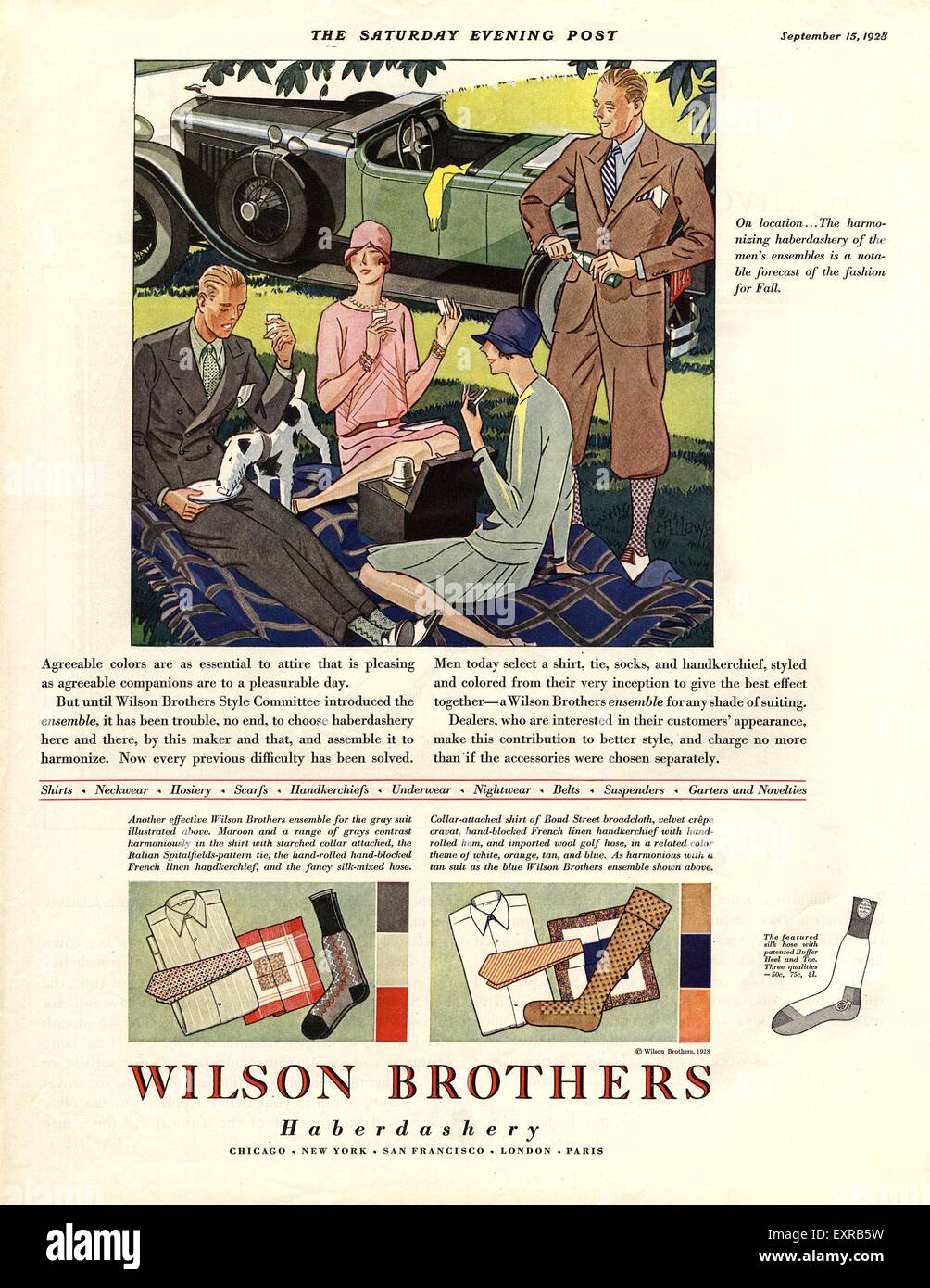 1920s USA Wilson Brothers Magazine Advert Stock Photo - Alamy