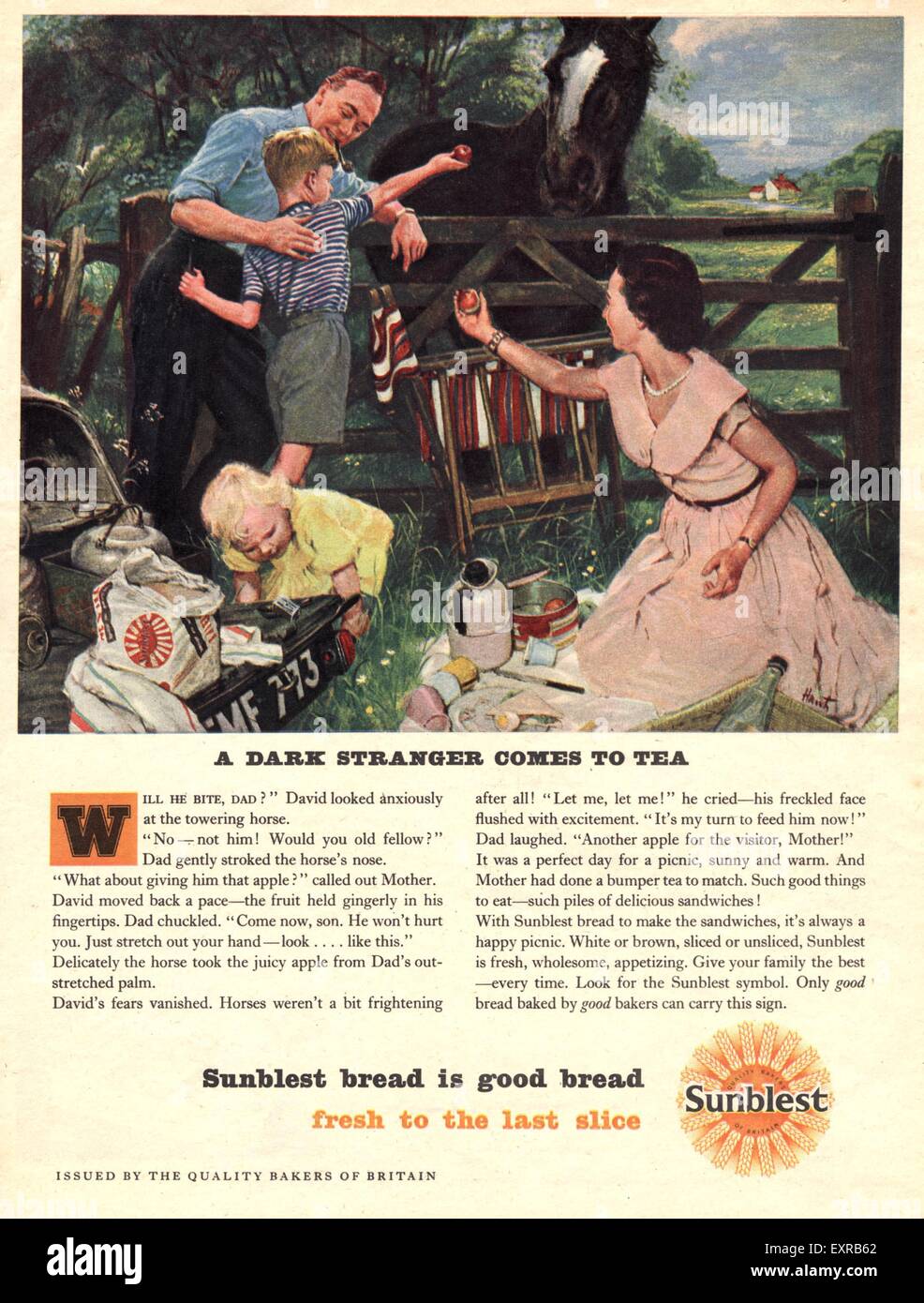 1940s UK Sunblest Magazine Advert Stock Photo - Alamy