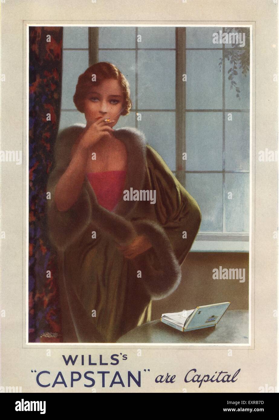 1930s UK Wills Capstan Magazine Advert Stock Photo - Alamy