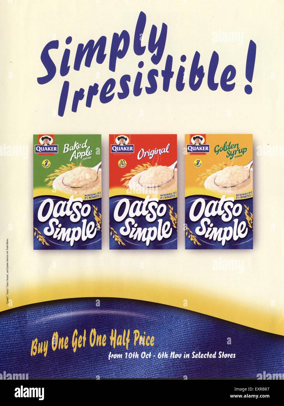 Quaker oats advert hi-res stock photography and images - Alamy