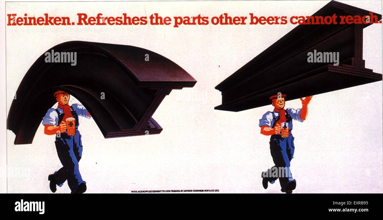 1970s UK Heineken Magazine Advert Stock Photo - Alamy
