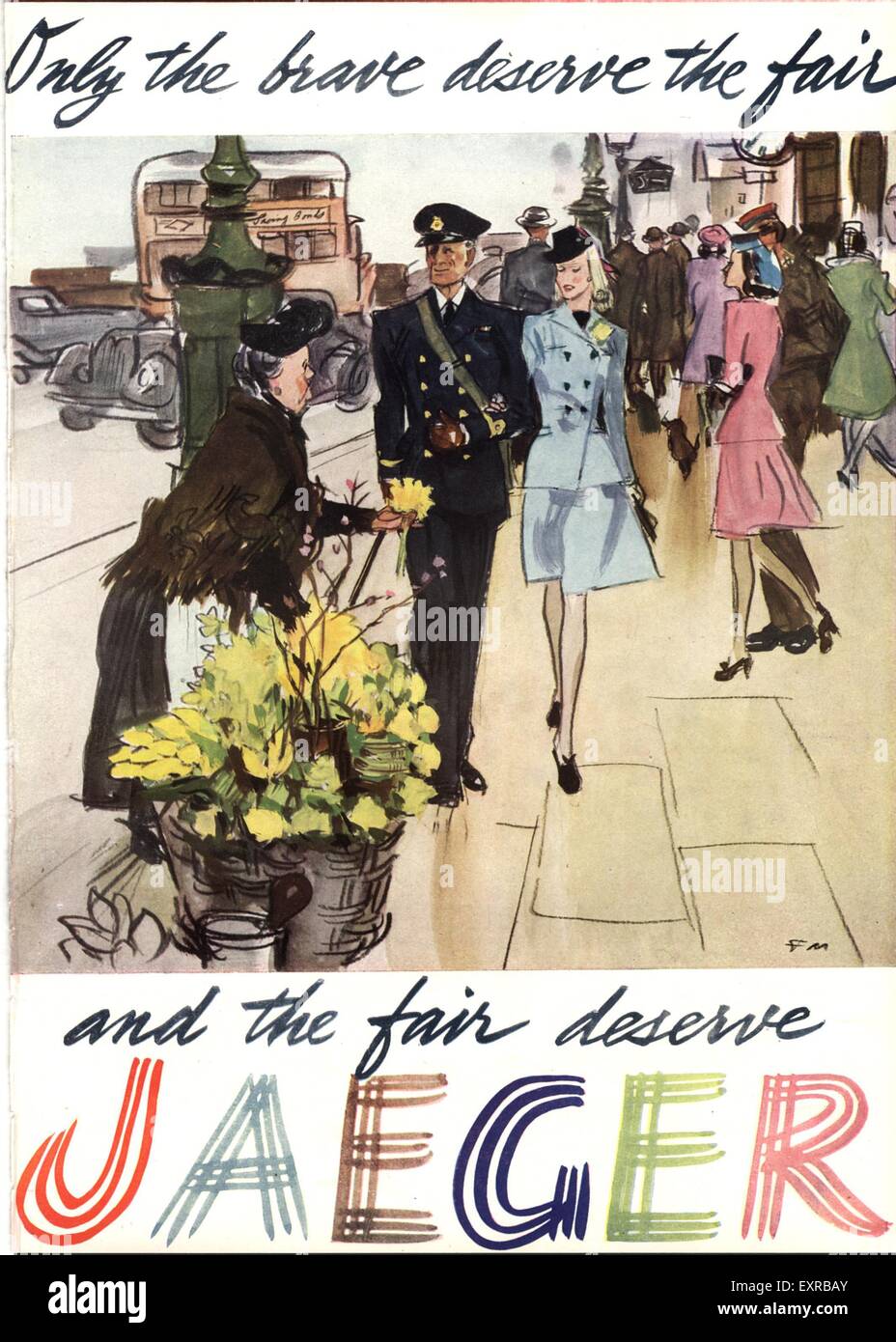 1940s UK Jaeger Magazine Advert Stock Photo - Alamy