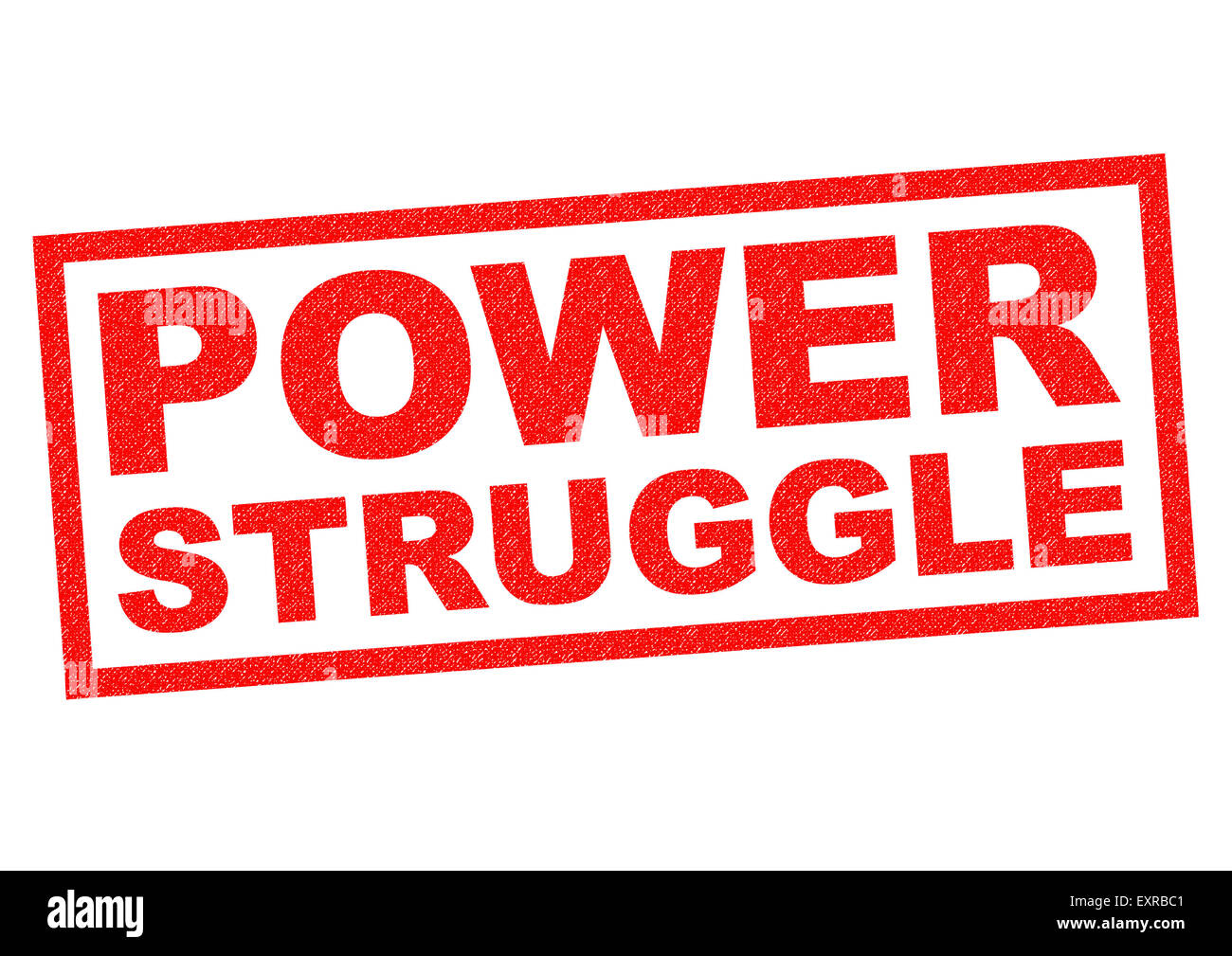 POWER STRUGGLE red Rubber Stamp over a white background Stock Photo - Alamy