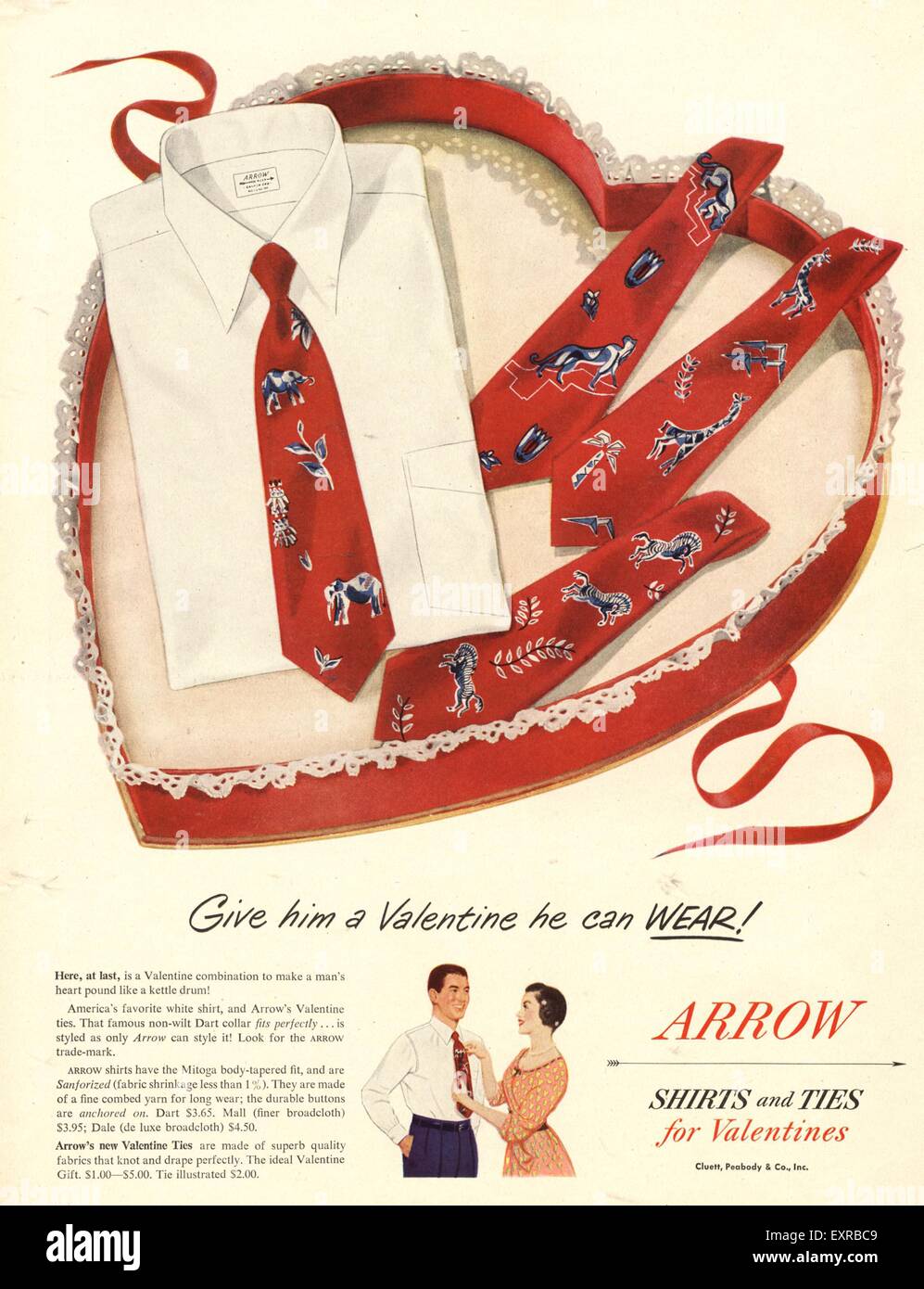 1950s USA Arrow Magazine Advert Stock Photo - Alamy