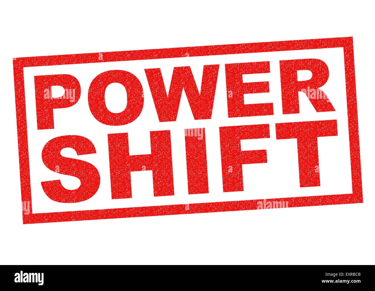 POWER SHIFT red Rubber Stamp over a white background Stock Photo - Alamy