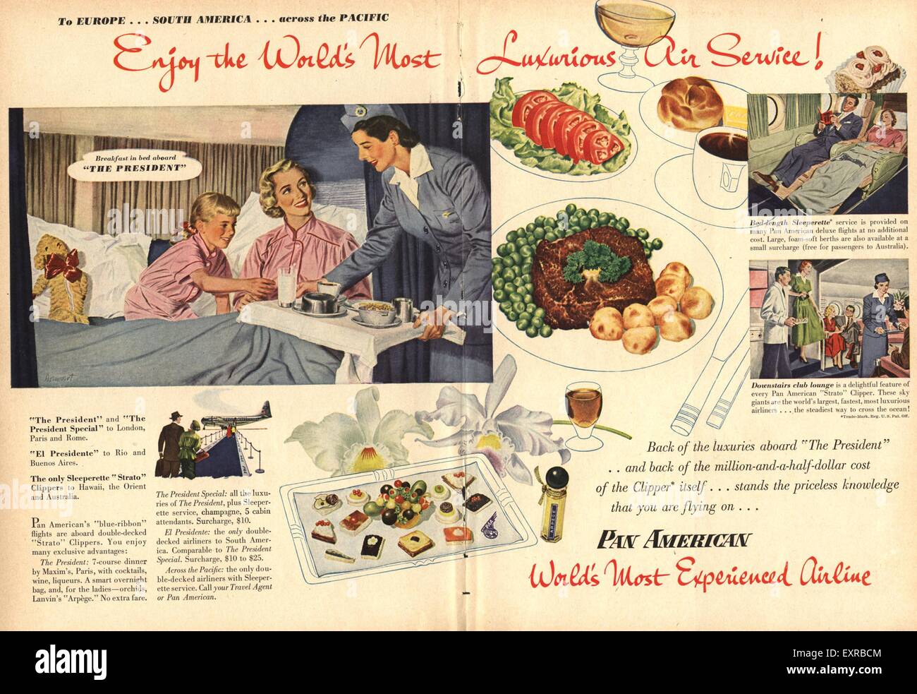 1950s USA Pan Am Magazine Advert Stock Photo - Alamy