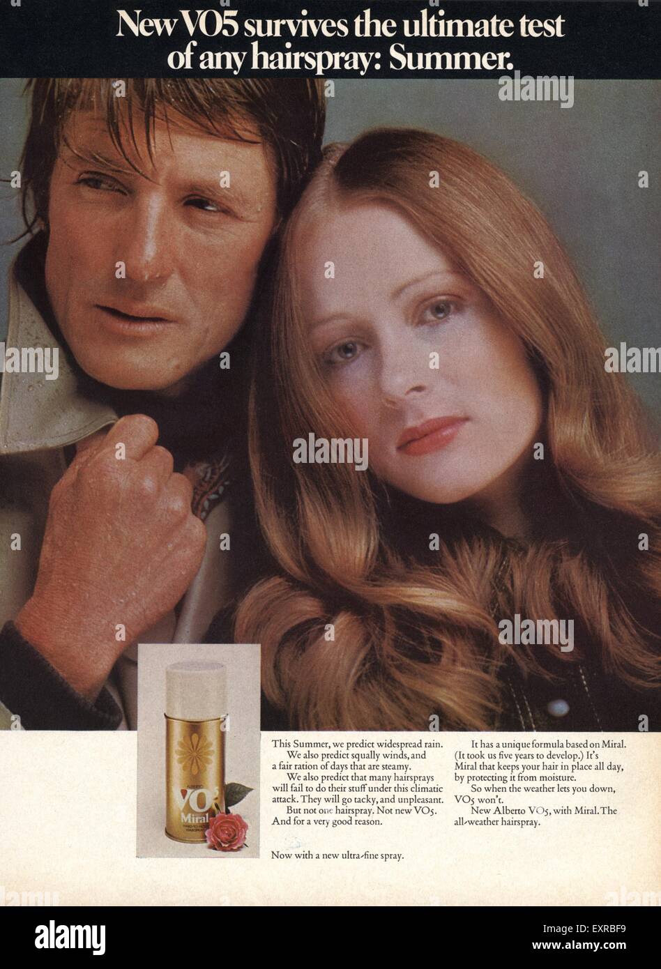 1970s UK VO5 Magazine Advert Stock Photo - Alamy