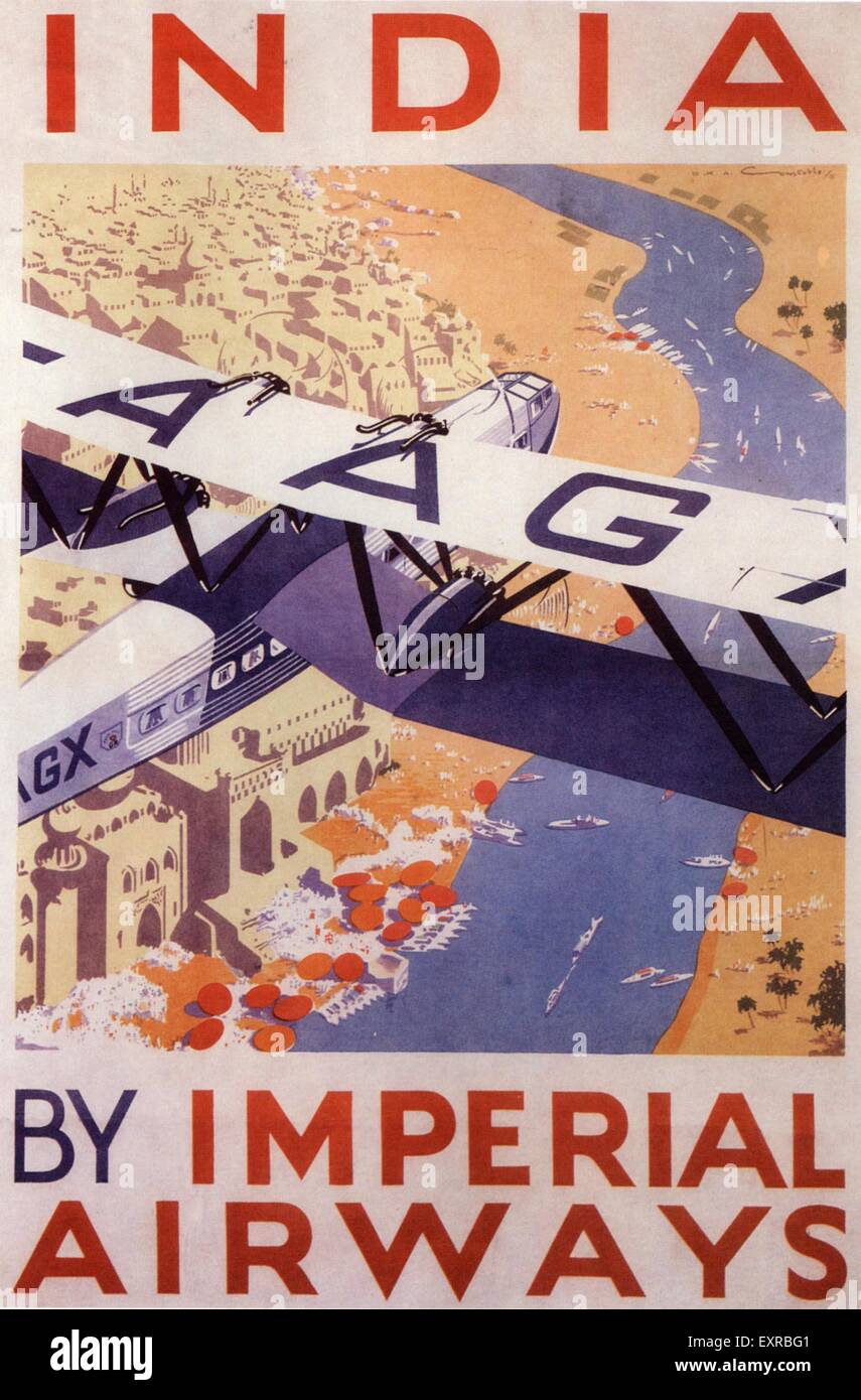 Imperial airways poster hi-res stock photography and images - Alamy
