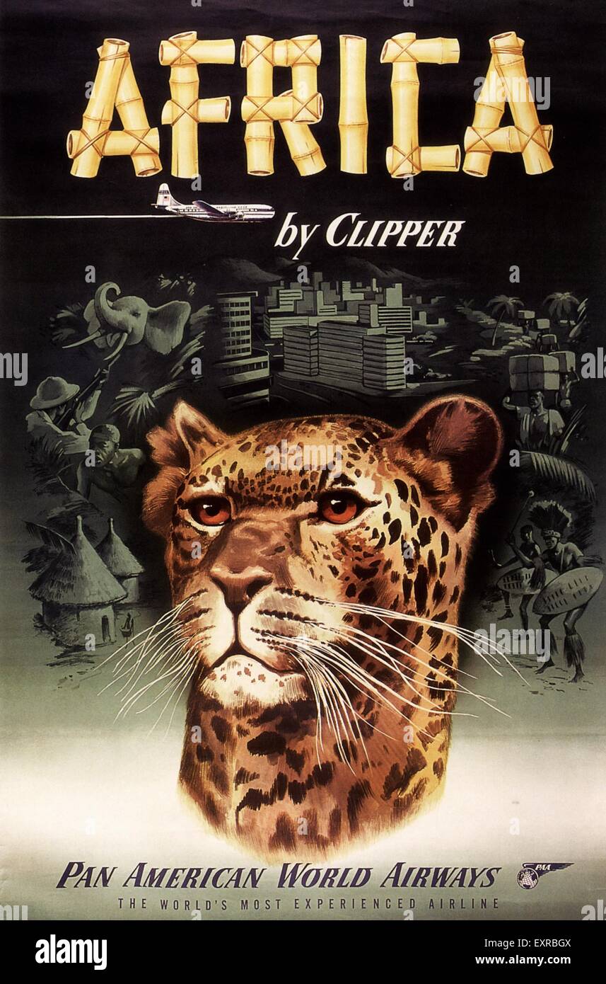 1950s USA Pan Am Poster Stock Photo - Alamy