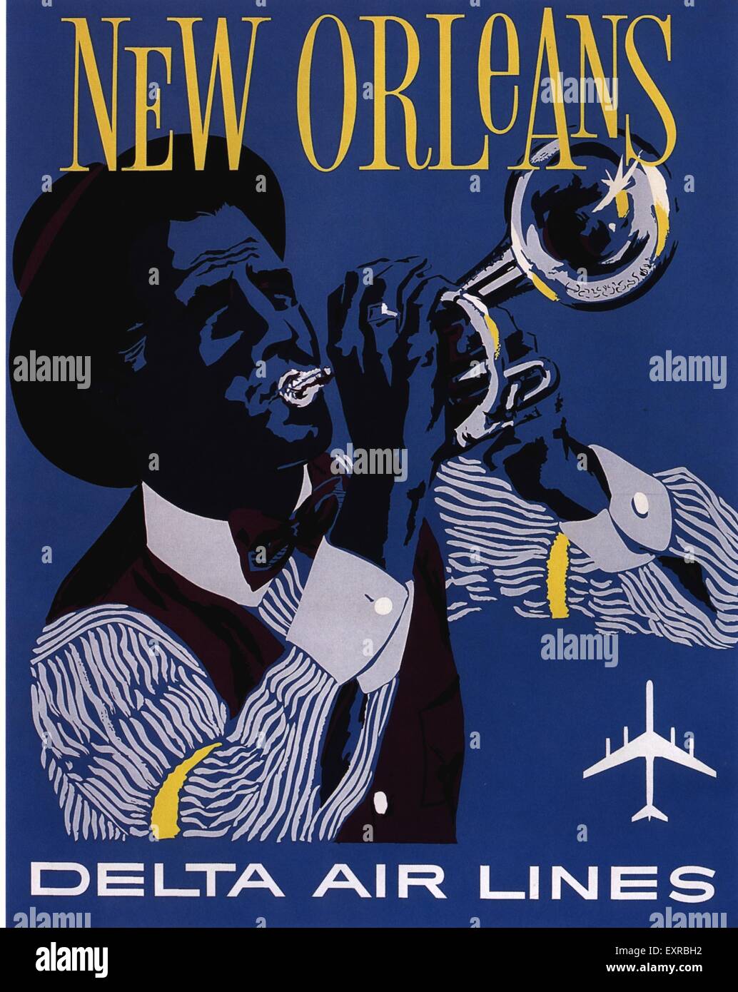 1950s USA Delta Airlines Poster Stock Photo - Alamy