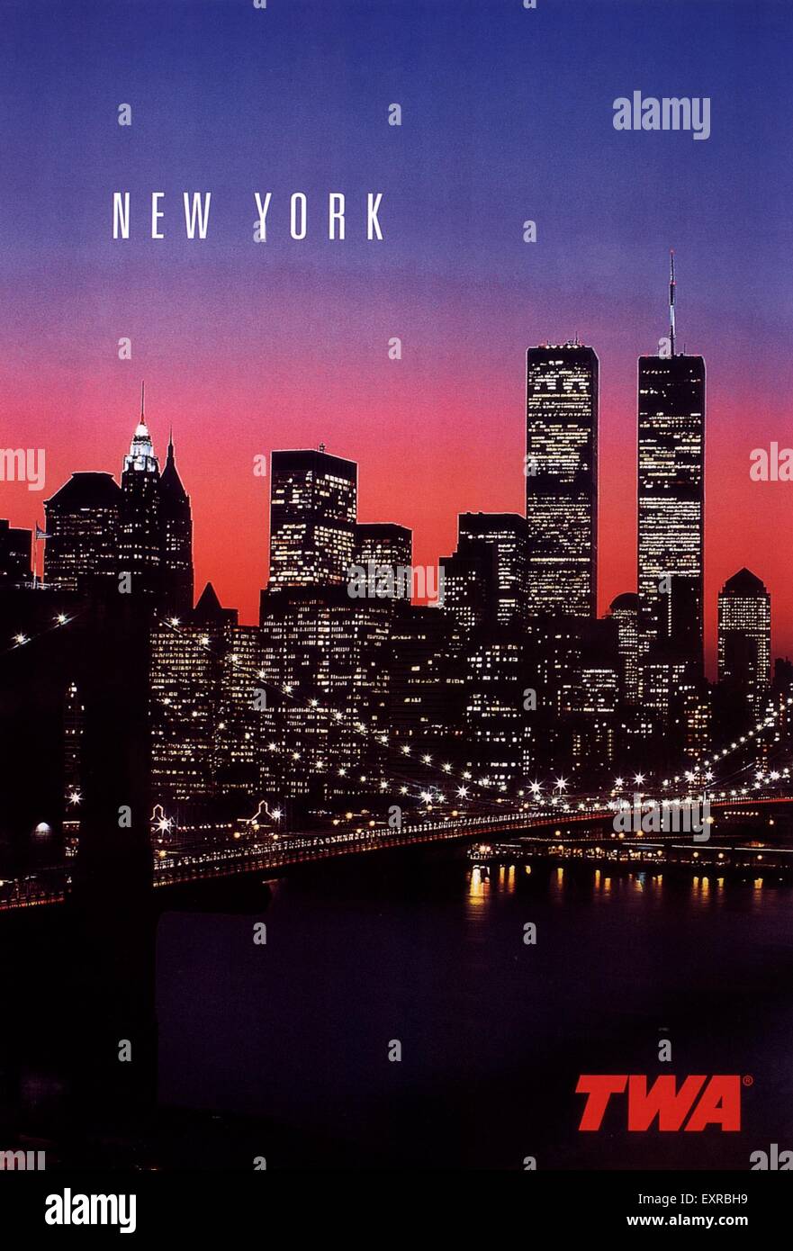 2000s USA Airlines TWA Poster Stock Photo - Alamy