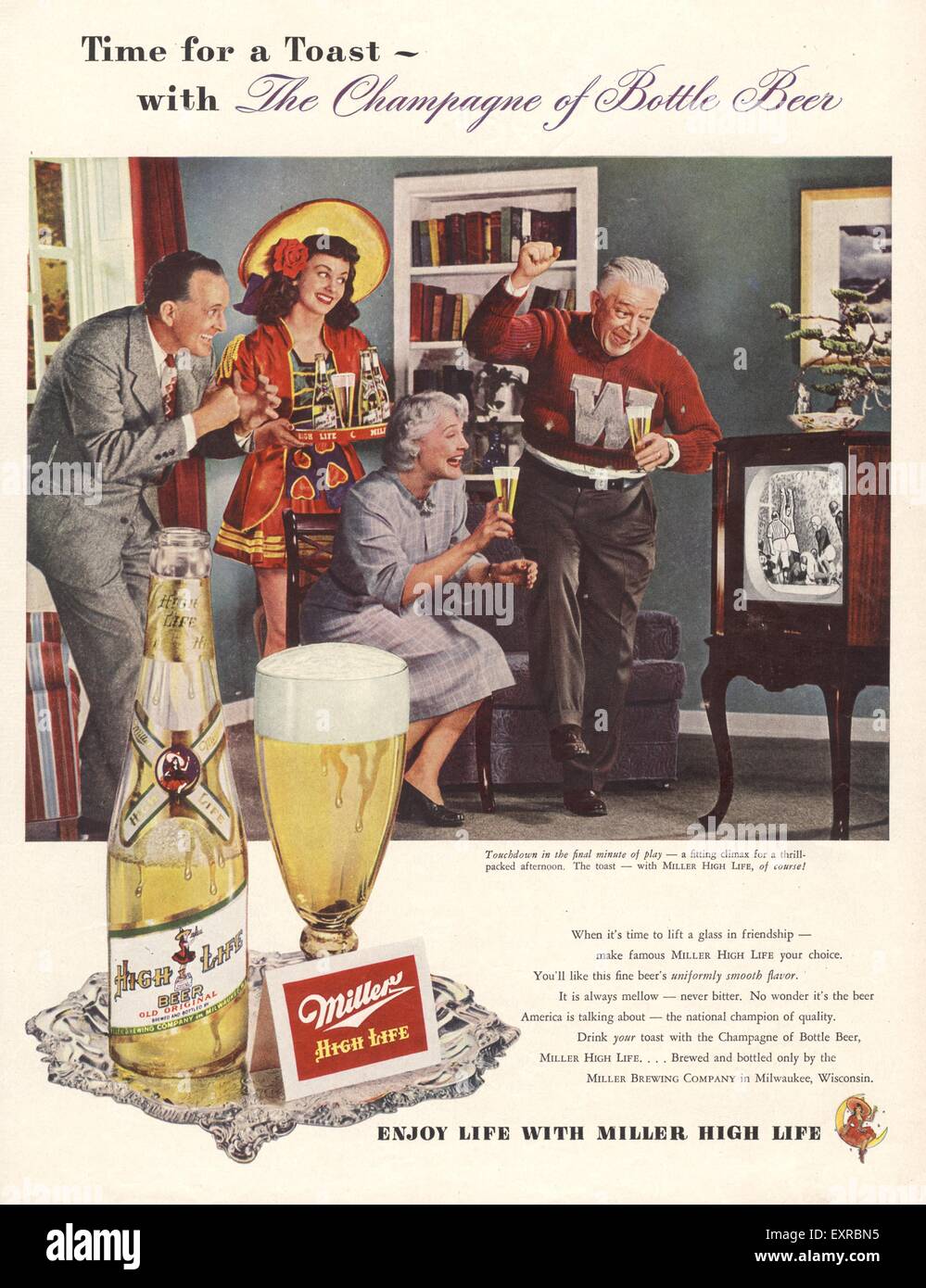 1940s USA Miller Magazine Advert Stock Photo - Alamy