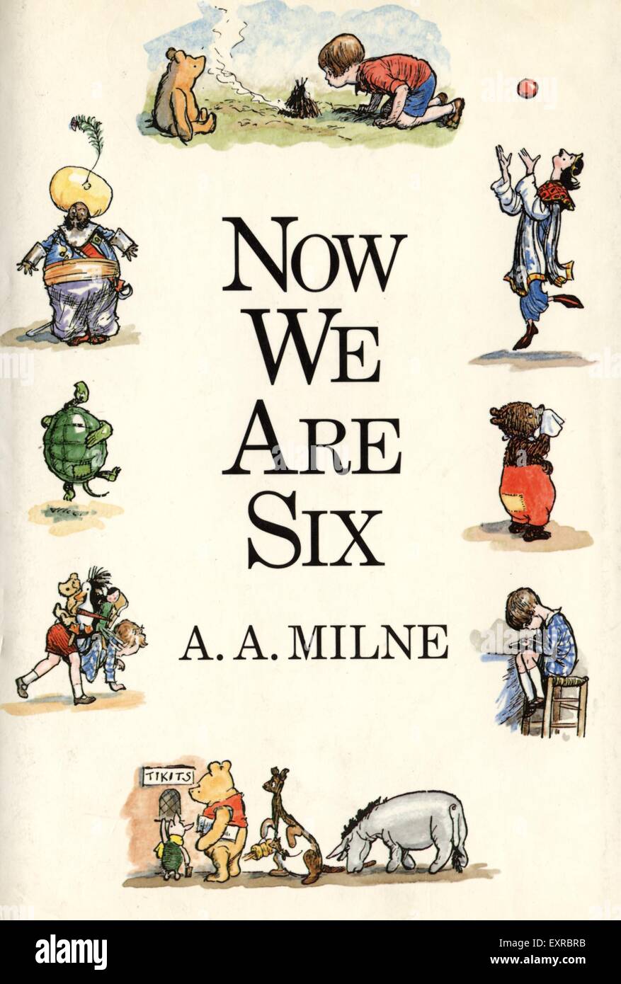 1940s UK Now We Are Six by A A Milne Book Cover Stock Photo - Alamy