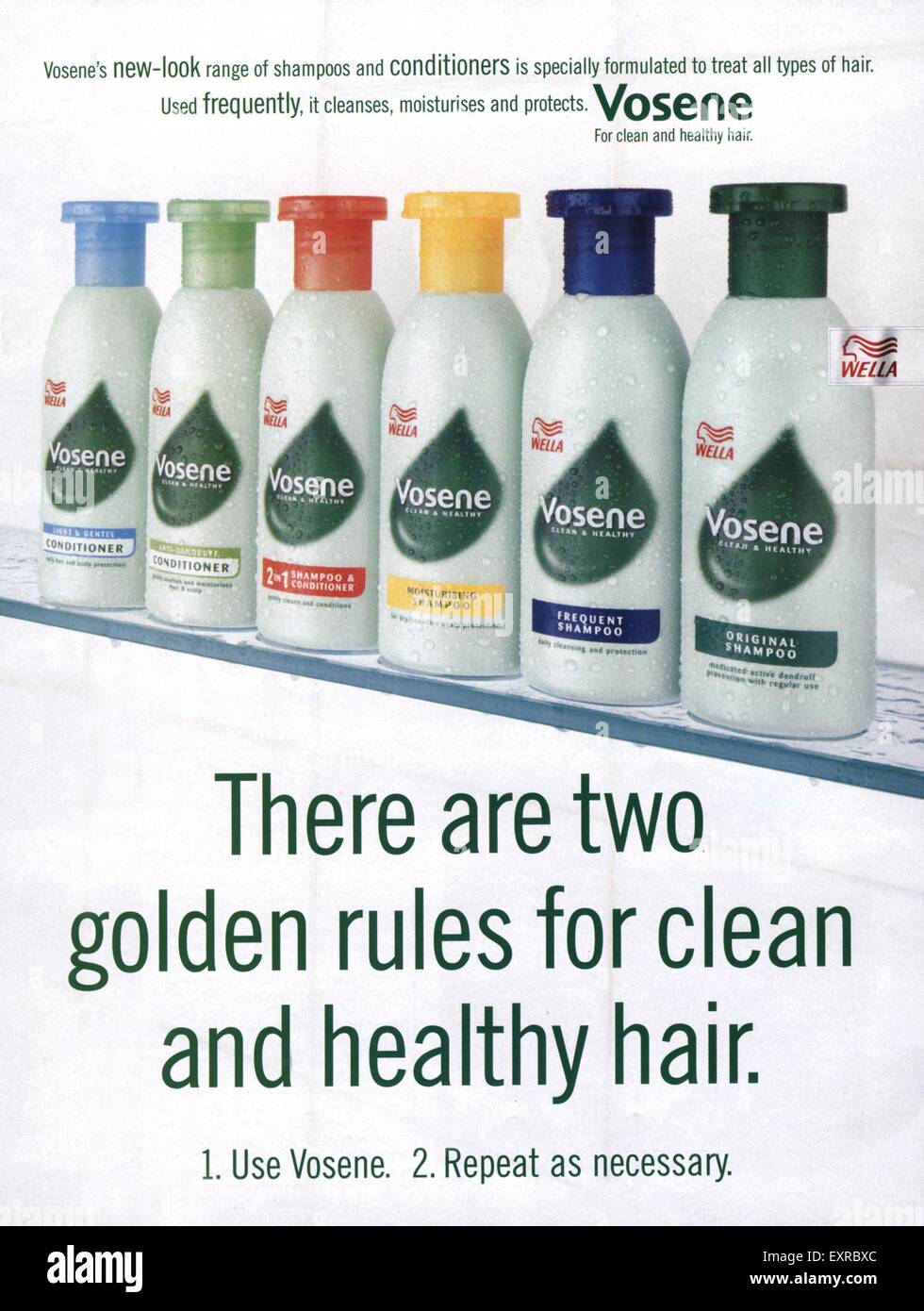 2000s UK Wella Magazine Advert Stock Photo - Alamy