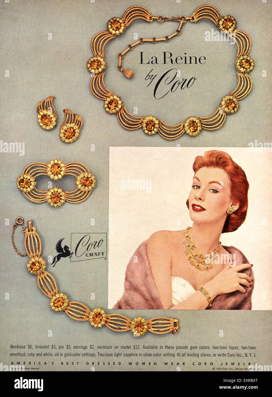 1950s USA Coro Magazine Advert Stock Photo - Alamy