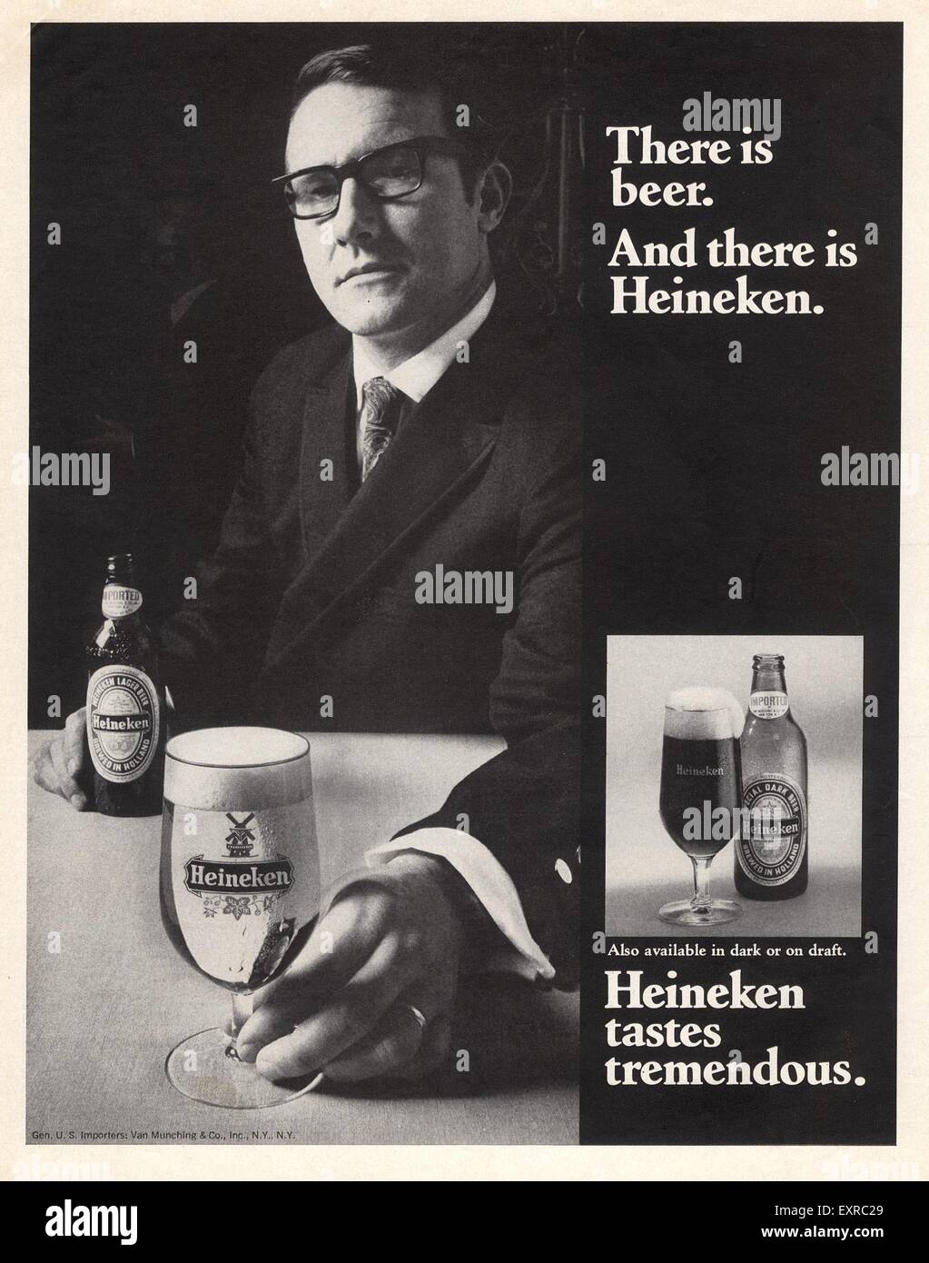 1960s USA Heineken Magazine Advert Stock Photo - Alamy