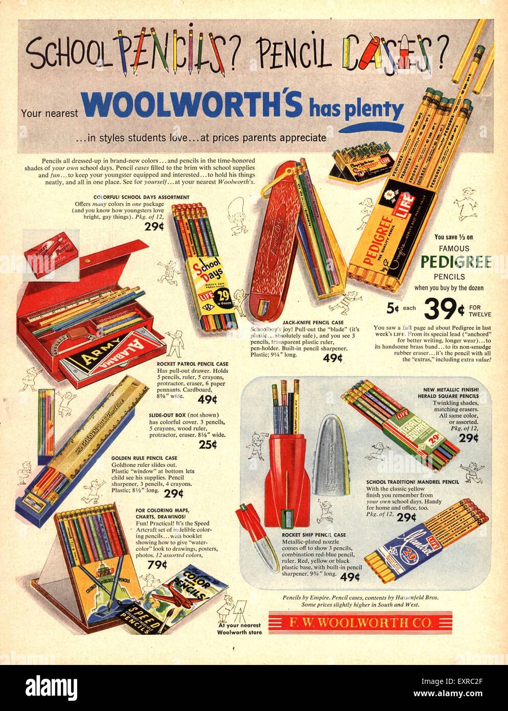 1950s USA Woolworths Magazine Advert Stock Photo - Alamy