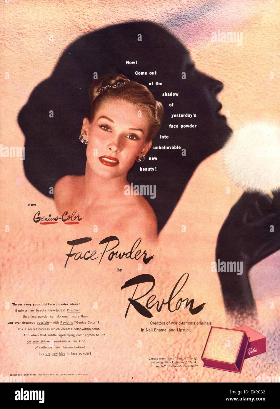 1940s USA Revlon Magazine Advert Stock Photo - Alamy
