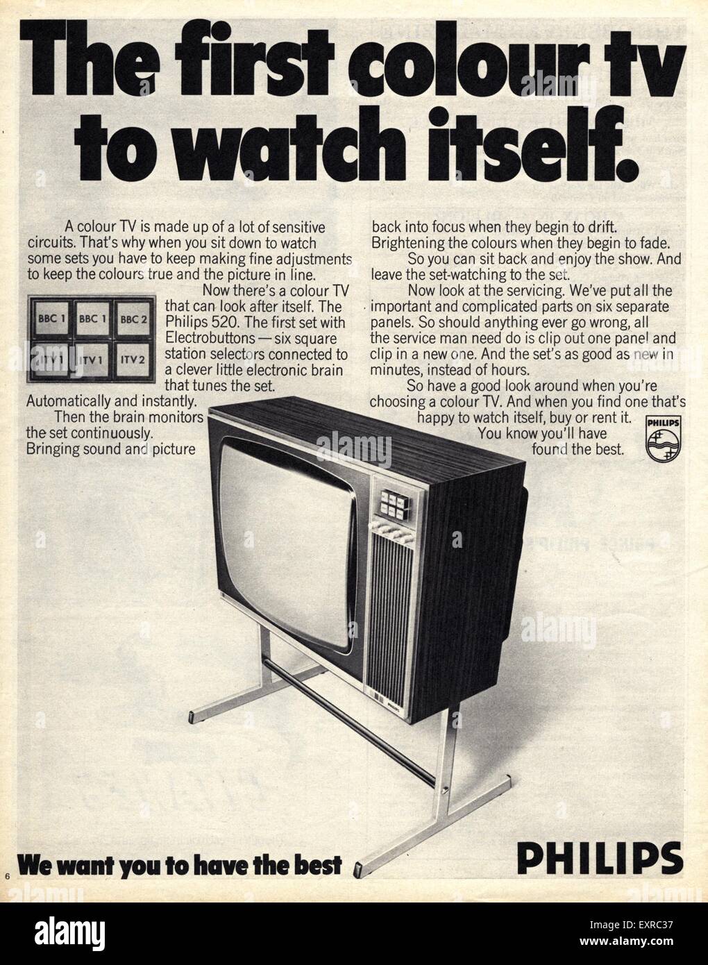 1970s UK Philips Magazine Advert Stock Photo - Alamy